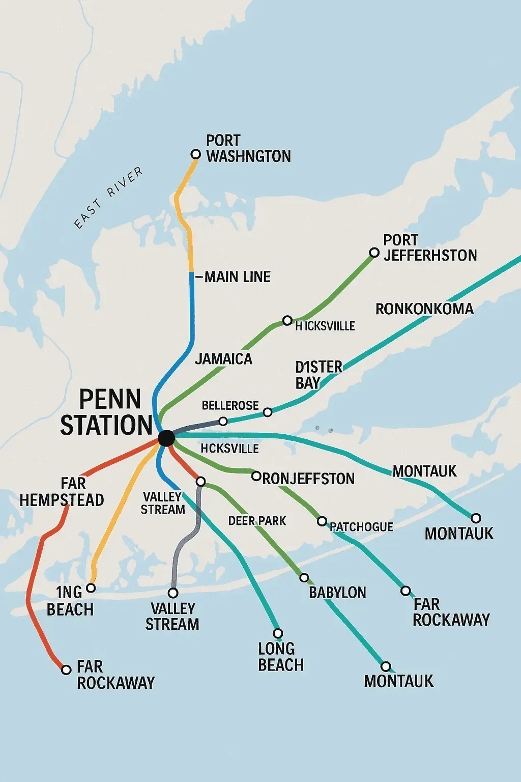 LIRR Map: Routes, Stops & Service Information